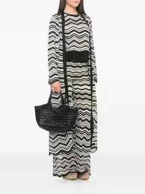 D.exterior Chevron-knit Cardigan