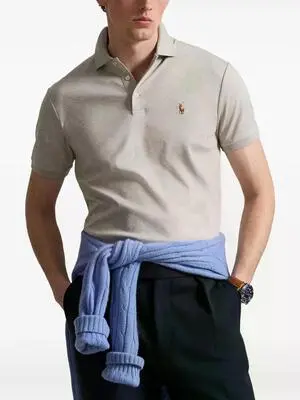 Polo Ralph Lauren Embroidered Logo Polo Shirt - Grey