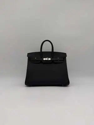 Hermès Togo Leather Palladium Hardware Birkin 25 - Black