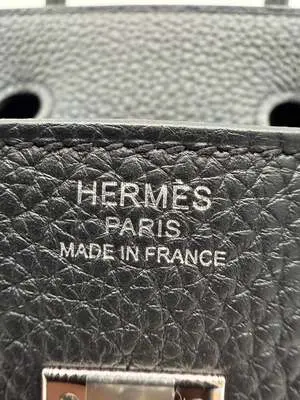 Hermès Togo Leather Palladium Hardware Birkin 25 - Black