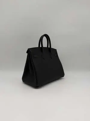 Hermès Togo Leather Palladium Hardware Birkin 25 - Black