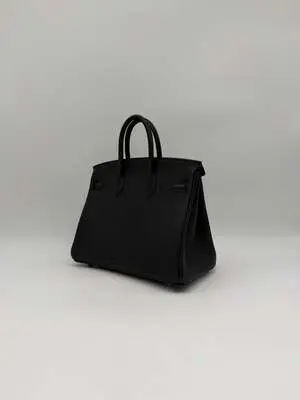 Hermès Togo Leather Palladium Hardware Birkin 25 - Black
