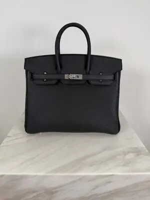 Hermès Togo Leather Palladium Hardware Birkin - Black