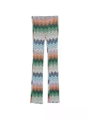 Missoni Zigzag Knit Trousers - Green