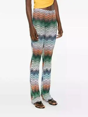Missoni Zigzag Knit Trousers - Green