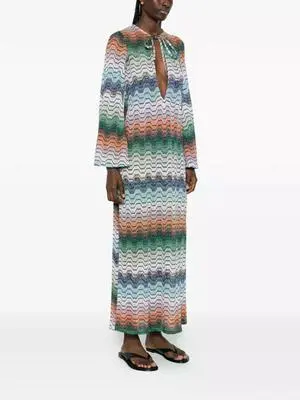 Missoni Zigzag-knit Cut-out Maxi Dress