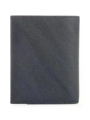 FERRAGAMO Mini Gancini-plaque Grained-leather Wallet
