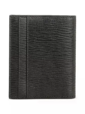 FERRAGAMO Gancini-plaque Textured-leather Wallet