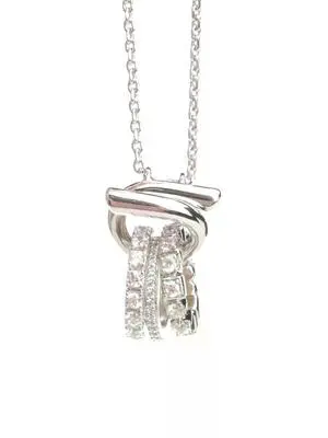 FERRAGAMO Gancini Crystal-embellished Necklace - Silver