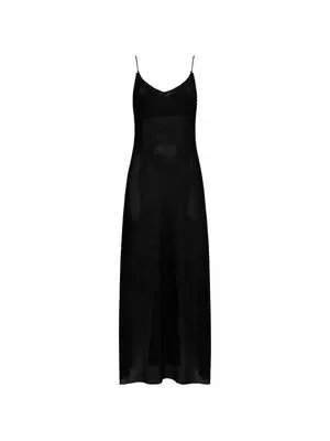 PIN-UP STARS Long Crochet Knit Spaghetti Strap Dress