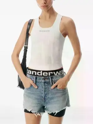 Alexander Wang Layered Frayed-hem Shorts