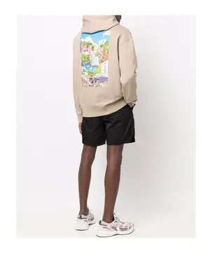 SUNFLOWER Long Sleeve Hooded Sweatshirt With Graphic Back