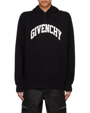 Givenchy Logo Printed Drawstring Hoodie