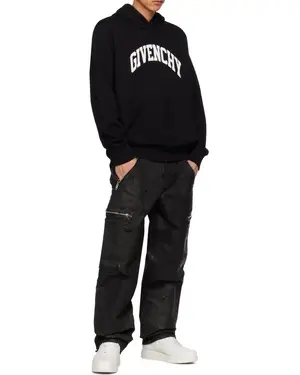 Givenchy Logo Printed Drawstring Hoodie