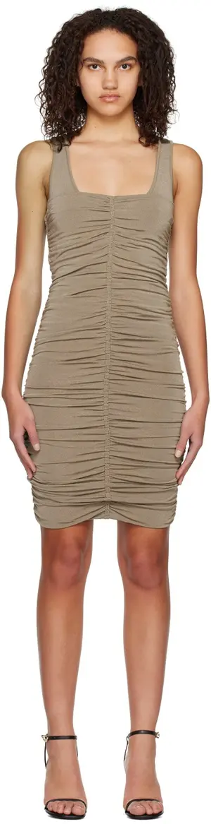 Givenchy Ruched Square Neck Mini Dress