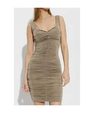 Givenchy Ruched Square Neck Mini Dress