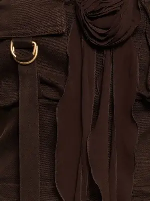 Blumarine Strapless Maxi Dress With Flounce Detail