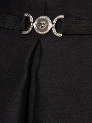 Versace Metal Logo Detail Mini Dress