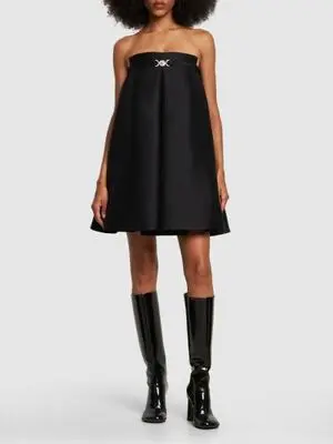 Versace Metal Logo Detail Mini Dress
