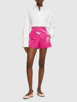 Valentino Garavani High-rise Graphic Print Shorts