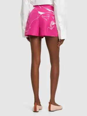 Valentino Garavani High-rise Graphic Print Shorts