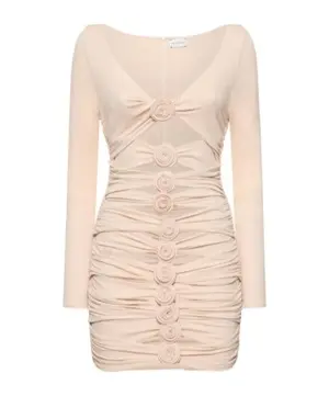 Magda Butrym Hollow Knit Dress - Nude