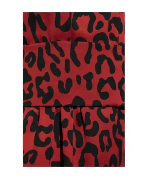 Dolce & Gabbana Animal Print Strappy Midi Dress