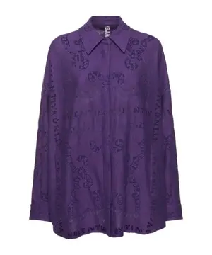 Valentino Garavani Embellished Long Sleeve Shirt - Purple