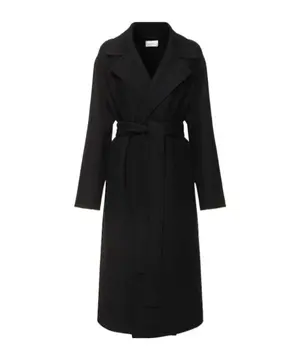 THE ROW Long-sleeved Belted Coat - Black