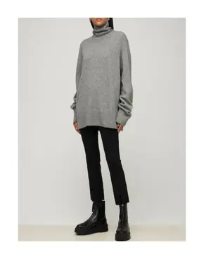 THE ROW High-necked Wool Knit Pullover