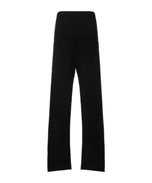 Extreme Cashmere Ribbed Knit Elastic Waist Pants