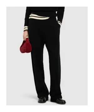 Extreme Cashmere Ribbed Knit Elastic Waist Pants