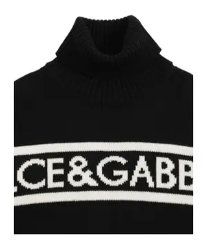 Dolce & Gabbana Logo Wool Knitted Turtleneck Sweater