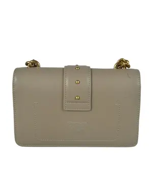 Pinko Love One Logo Plaque Mini Crossbody Bag - Gray