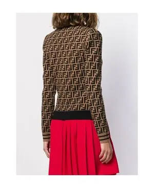 Fendi Ff Monogram Jacquard Knit Jumper