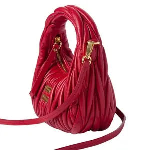 Miu Miu Wander Matelassé Nappa Leather Hobo Mini-bag