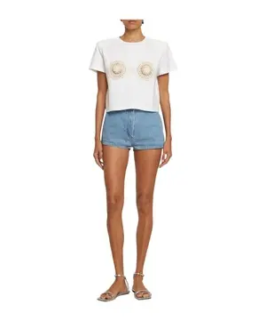 Magda Butrym Cotton Denim Shorts