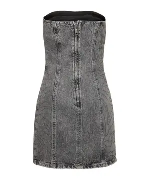 ROTATE BY BIRGER CHRISTENSEN Sleeveless Zip-up Denim Mini Dress