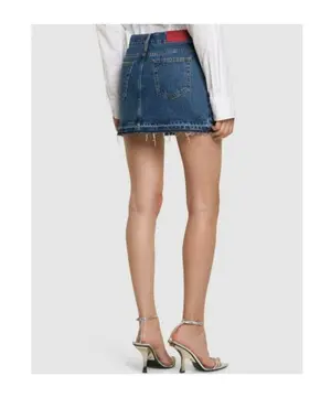 Alessandra Rich Embellished Denim Mini Skirt
