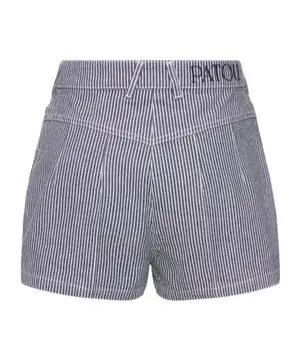 PATOU Striped Denim Shorts