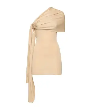 AYA MUSE Knitted Dress With Detachable Scarf