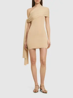 AYA MUSE Knitted Dress With Detachable Scarf