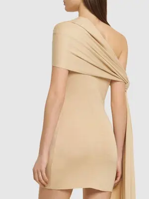 AYA MUSE Knitted Dress With Detachable Scarf