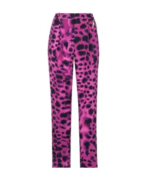 Roberto Cavalli Animal Print Straight Leg Trousers - Pink