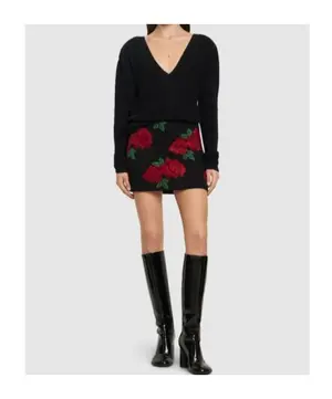 Giuseppe Di Morabito Rose Jacquard Knit Skirt