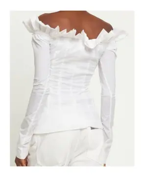 Philosophy Di Lorenzo Serafini Ruffled Neckline Button Front Blouse