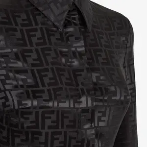 Fendi All-over Logo Jacquard Cropped Shirt