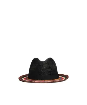 Paul Smith Signature Stripe Fedora Hat - Black