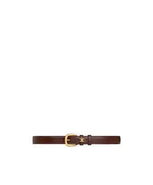 Celine Vivienne Belt 25mm In Taurillon Leather - Brown