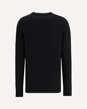 Burberry Equestrian Knight Intarsia-knit Crewneck Jumper - Black